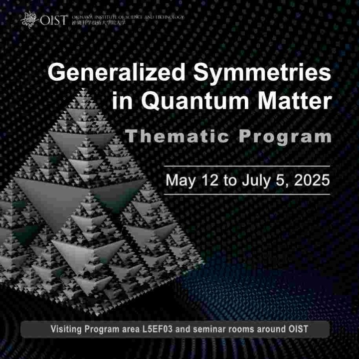 Generalized Symmetries in Quantum Matter (TP25QM) | Okinawa Institute of Science and Technology OIST